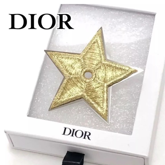 Dior | Accessories | Christian Dior Star Brooch Pin Badge Gold ...